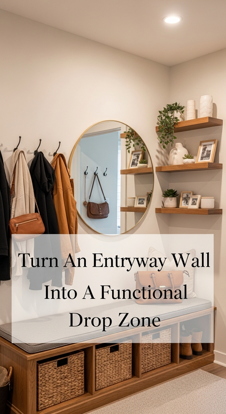 How to Turn an Entryway Wall into a Functional Drop Zone