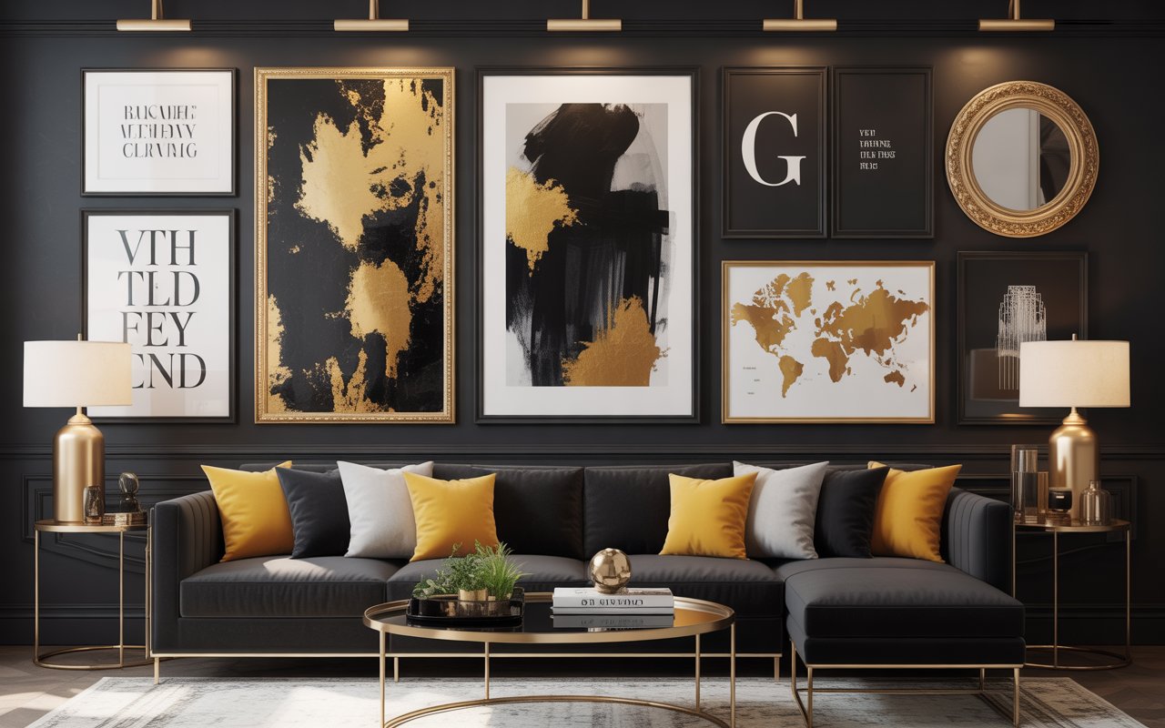 Inspiring What Goes With Black And Gold Gallery