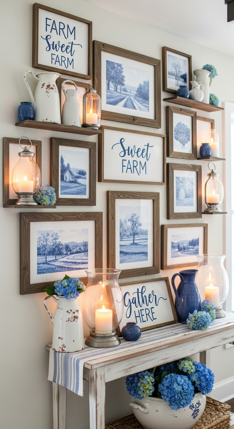 Blue Farmhouse Living Room Ideas