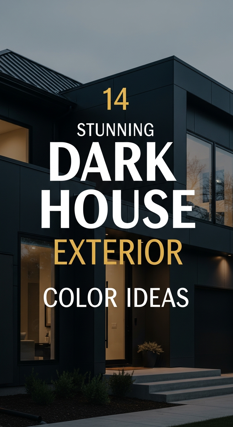 Stunning Dark House Exterior Color Ideas
