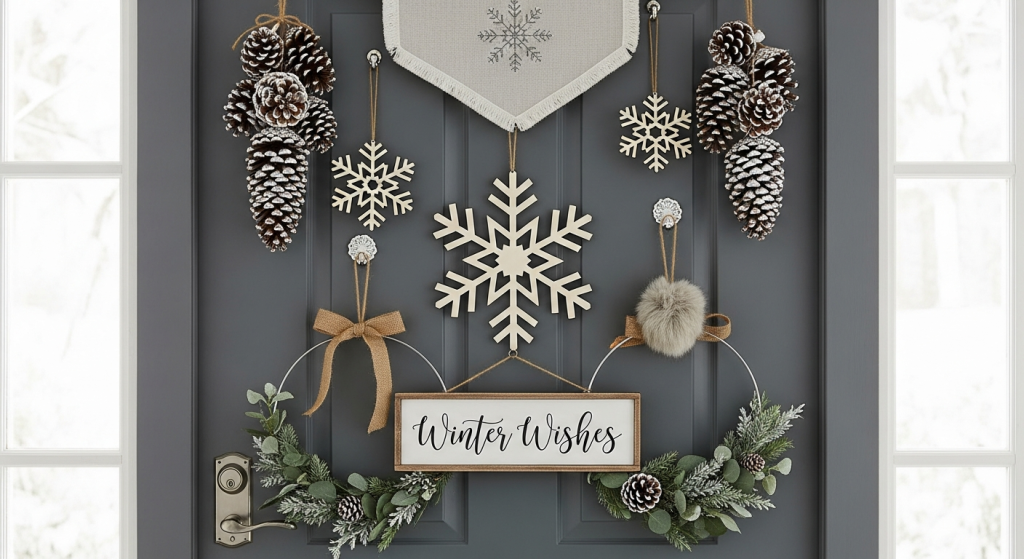 Coolest Winter Door Hanger Ideas