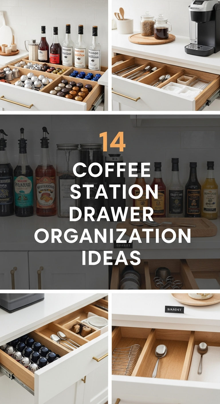 Coffee Station Drawer Organization Ideas